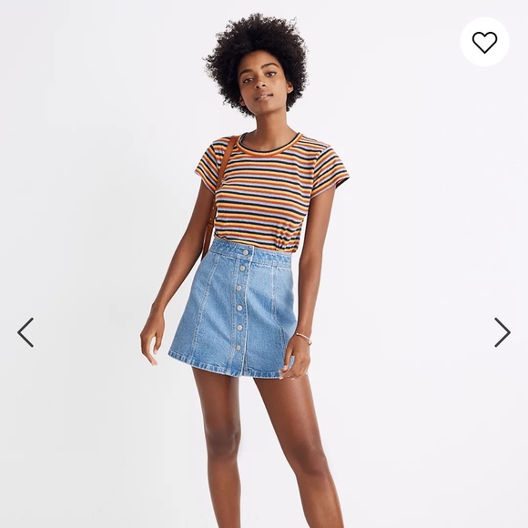 Madewell | Skirts | Stretch Denim Aline Mini Skirt In Miller Wash ...